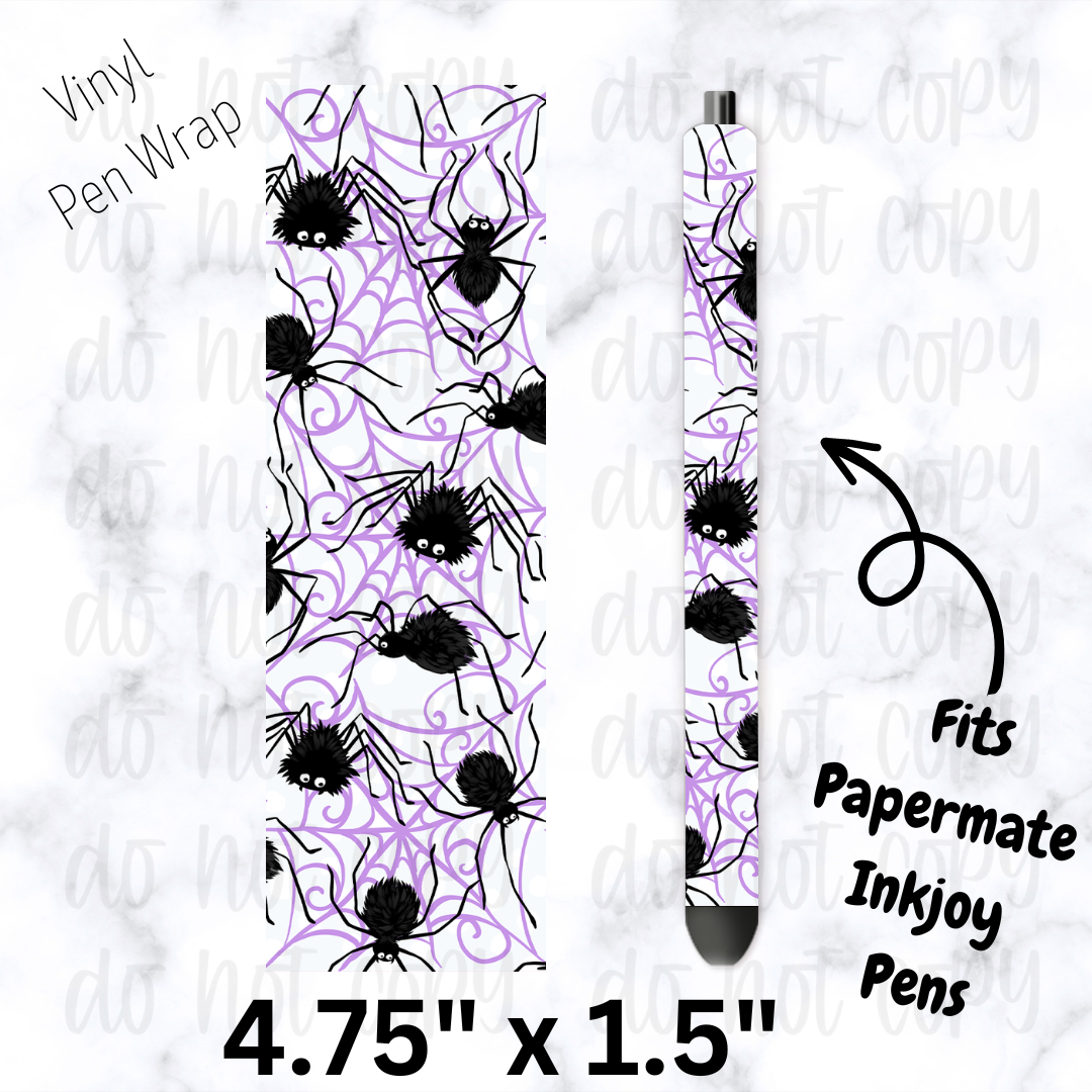 Spider Purple spiderweb Pen Wrap – It's Transfer Time