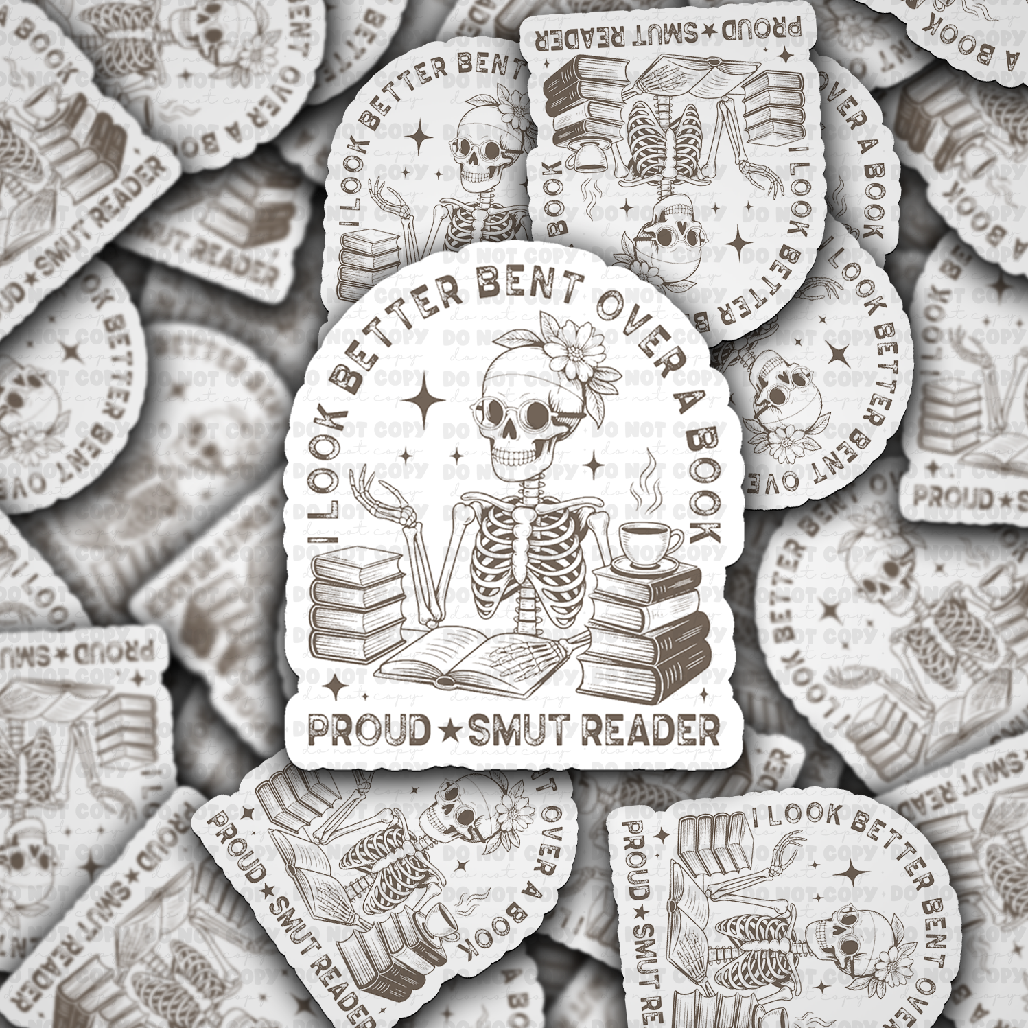 DS -2396 - I look better bent over a book proud smut reader Die Cut St ...