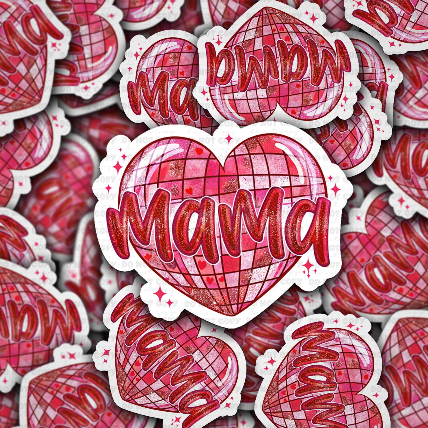 DS - 2448 Mama valentine heart Die Cut Sticker – It's Transfer Time