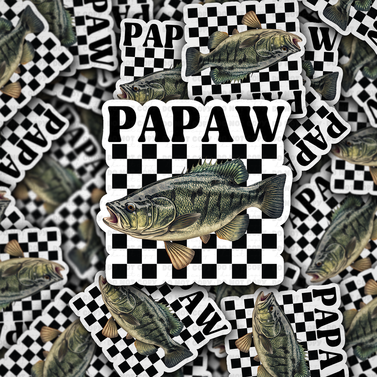 DS 2339 - Papaw fish Die Cut Sticker – It's Transfer Time