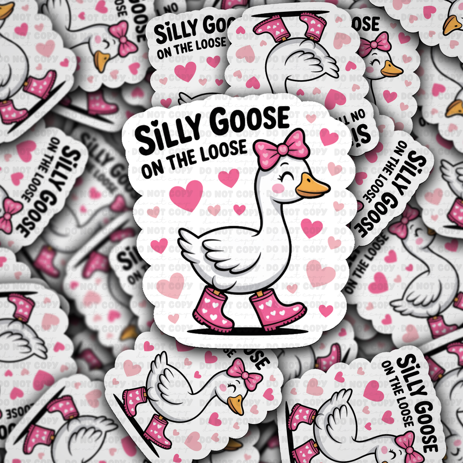 DS -2389 - Silly goose on the loose Die Cut Sticker – It's Transfer Time