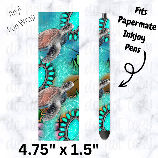 Sea turtle pen wrap – It's Transfer Time